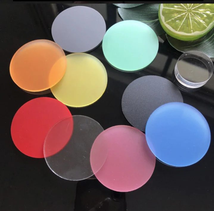 Color Matte Translucent Acrylic Disc Frosted Plexiglass Circle for Art ...