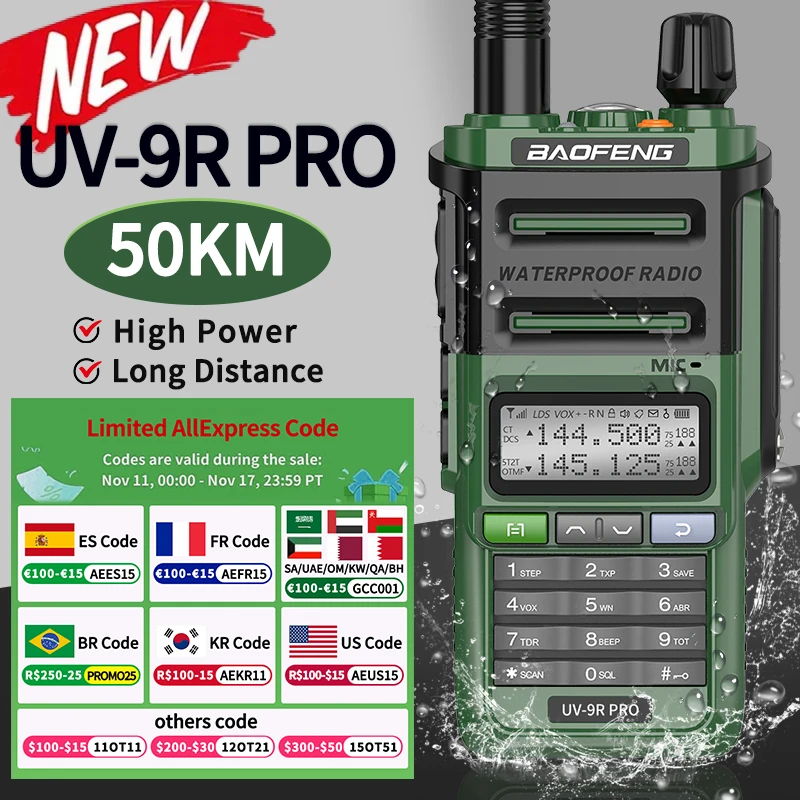 Baofeng-UV-9R-Pro-IP68-Waterproof-Walkie-Talkie-Dual-Band-16KM-S22 ...