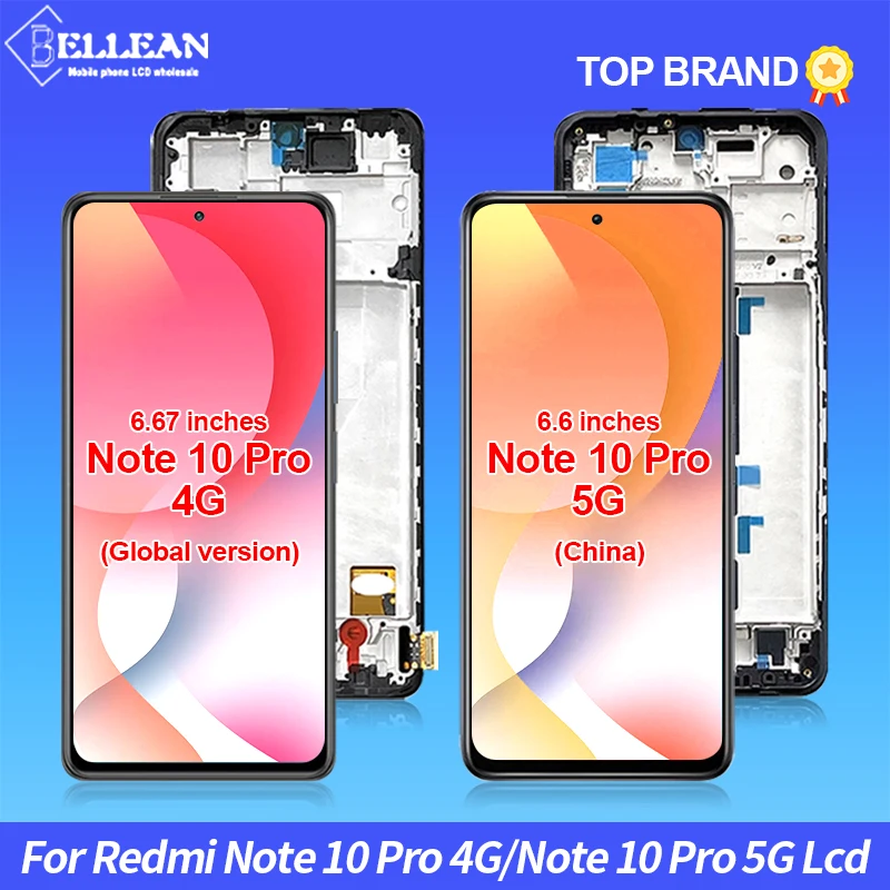 Digitalizador de Panel táctil lcd para Xiaomi Redmi Note 10 Pro ...