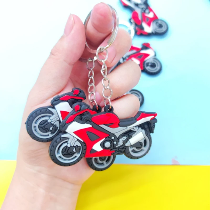 NEW-1PCS-Keychain-Cartoon-Motorcycle-Key-Ring-Fashion-Key-Holder-Fit ...