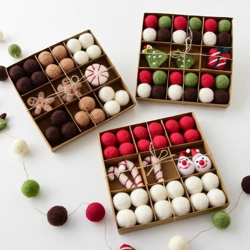 30pcs-3cm-Christmas-Decoration-Wool-Felt-Ball-Hanging-Decoration ...