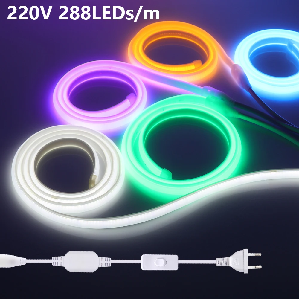 COB-LED-Strip-220V-288Leds-m-Waterproof-Outdoor-LED-Lights-Flexible ...