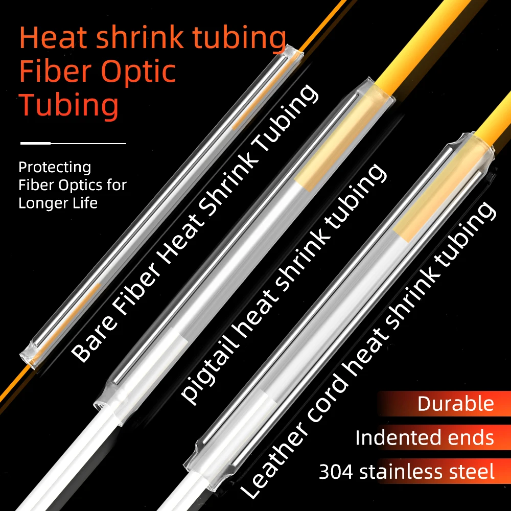 60MM-Fiber-optic-heat-shrink-tubing-bare-fiber-thin-tube-leather-wire ...