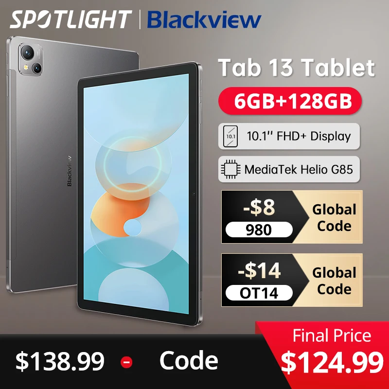 Wereldpremi-re-Blackview-Tab-13-Tabletpad-Mtk-Helio-G85-Octa-Core-6Gb ...