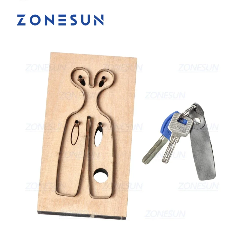 ZONESUN S001 Custom Leather Key Chain Die Cuts For Handmade Key Cover ...