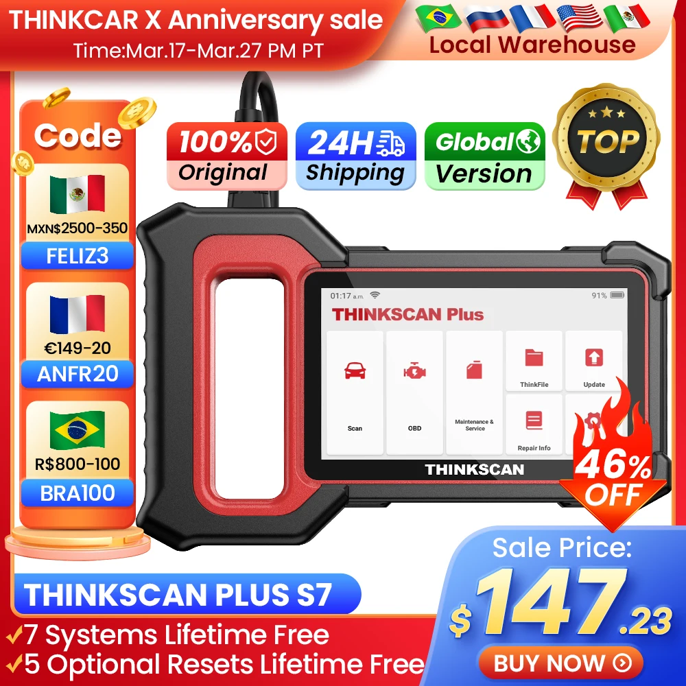 THINKCAR-Thinkscan-Plus-S7-S6-S4-Obd2-Scanner-Car-Diagnostic-Tools-Best ...