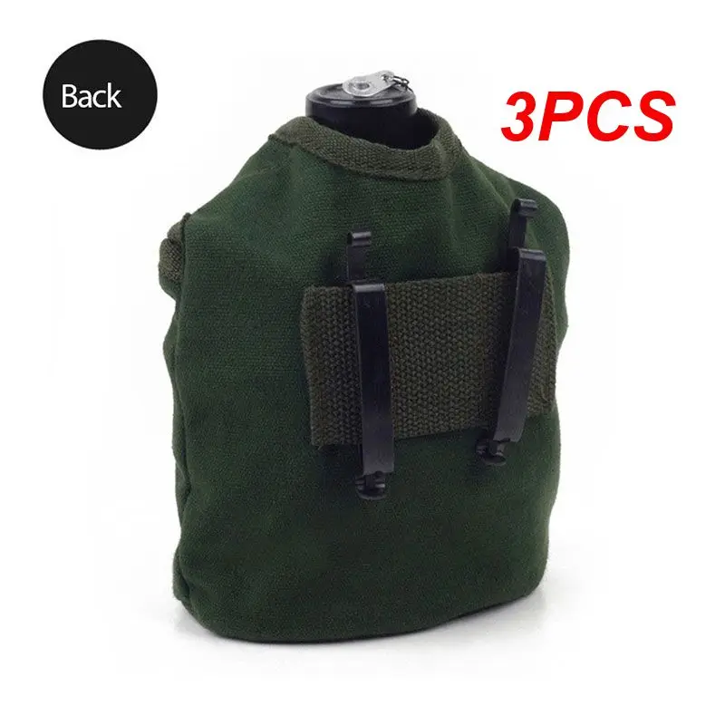 3PCS-1l-Military-Canteen-Field-Military-Kettle-Camping-Outdoor-Bottle ...