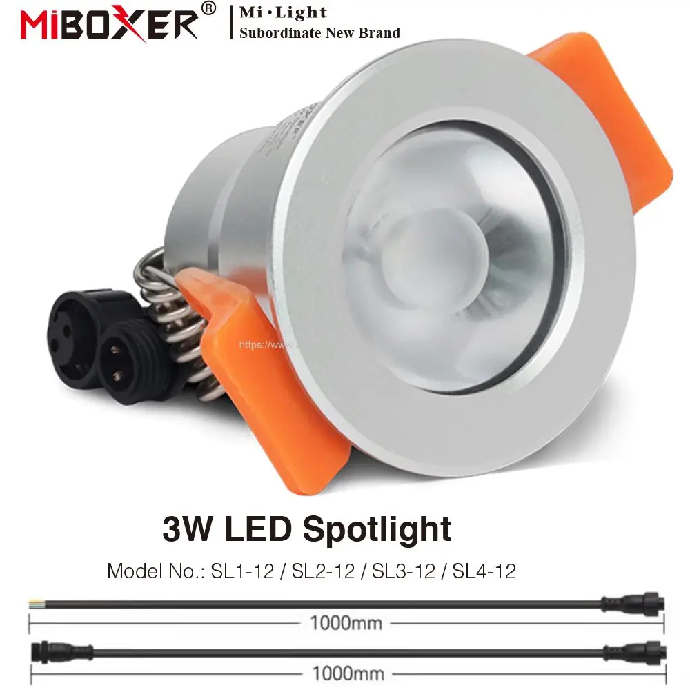 Miboxer 12V 3W Mini Single Color CCT RGB RGBW Dimmable LED Waterproof ...