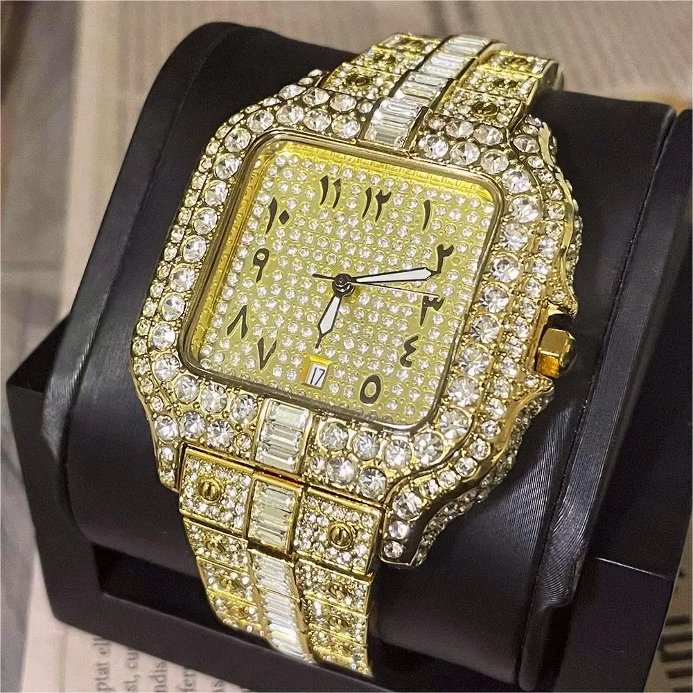 MISSFOX-Luxury-Iced-Watches-Men-Fashion-Automatic-Date-Square-Quartz ...