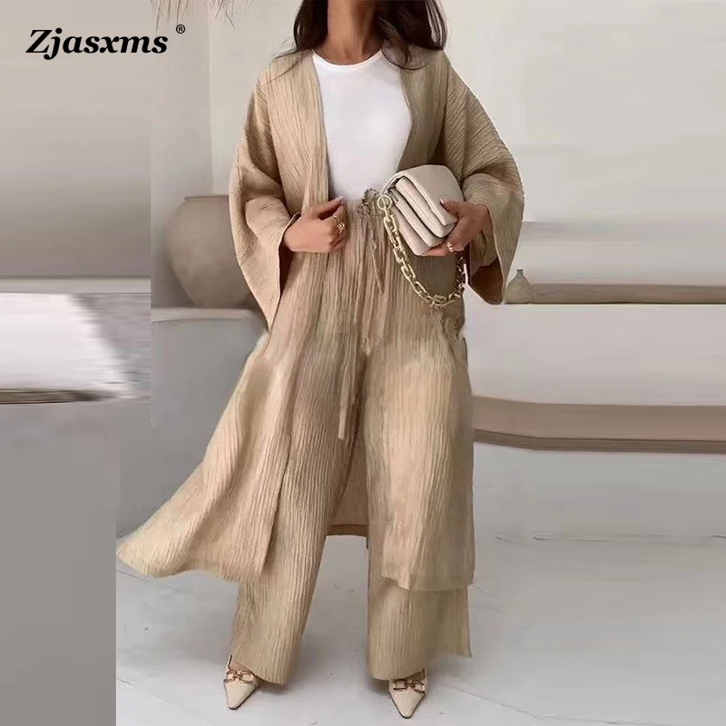 Elegant Female Loose Solid Color Outfits 2023 Women's Autumn Suits Lady ...