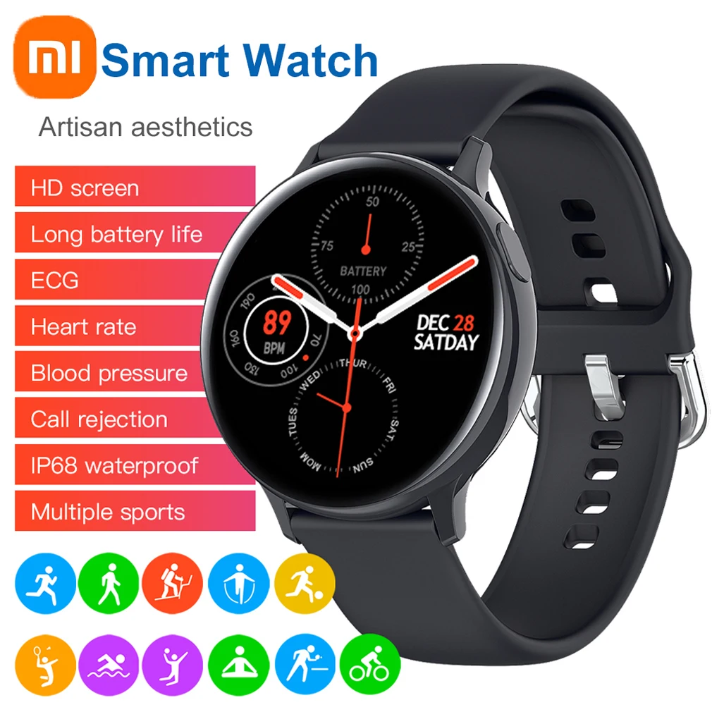 Xiaomi ECG Smart Watch Heart Rate IP68 Waterproof Call Reminder Sport ...