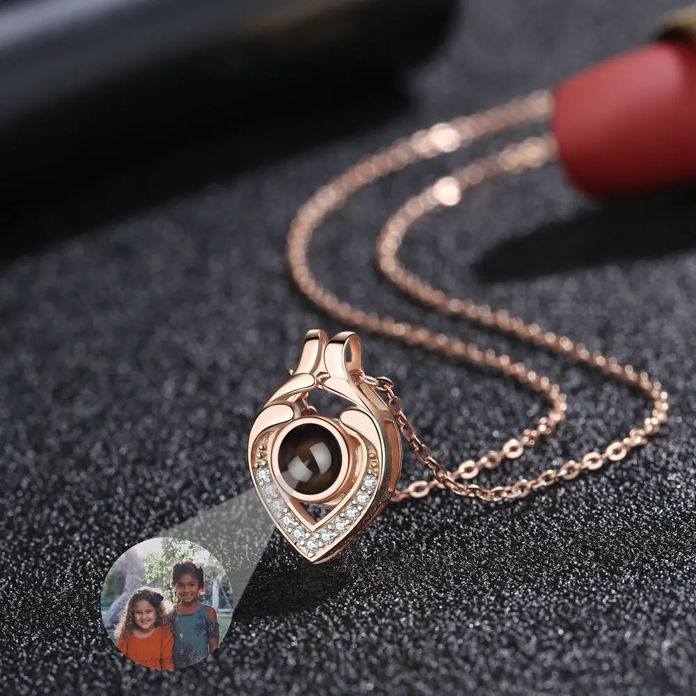 Custom-Photo-Projection-Photo-Necklace-for-Women-Couple-Necklace ...