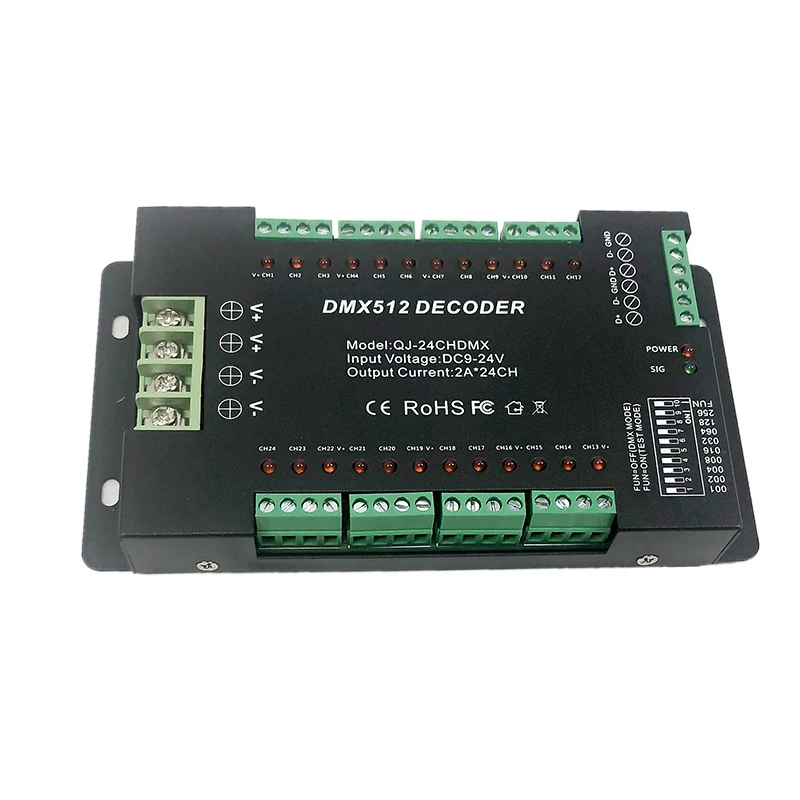 DMX512-Decoder-24-Channels-RGB-LED-Strip-Lights-Driver-Dimmer-Standard ...