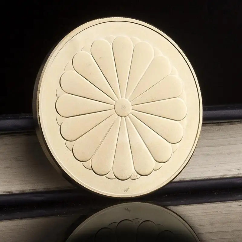 Japan-Golden-Phoenix-Chrysanthemum-Metal-Coins-Souvenir-Art-Gold-Coin ...