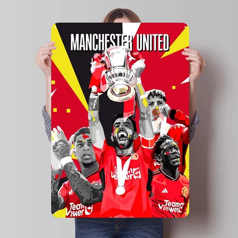 M-Manchester-United-Cup-Metal-Sign-Sports-Poster-Wall-Decor-Living-Room ...