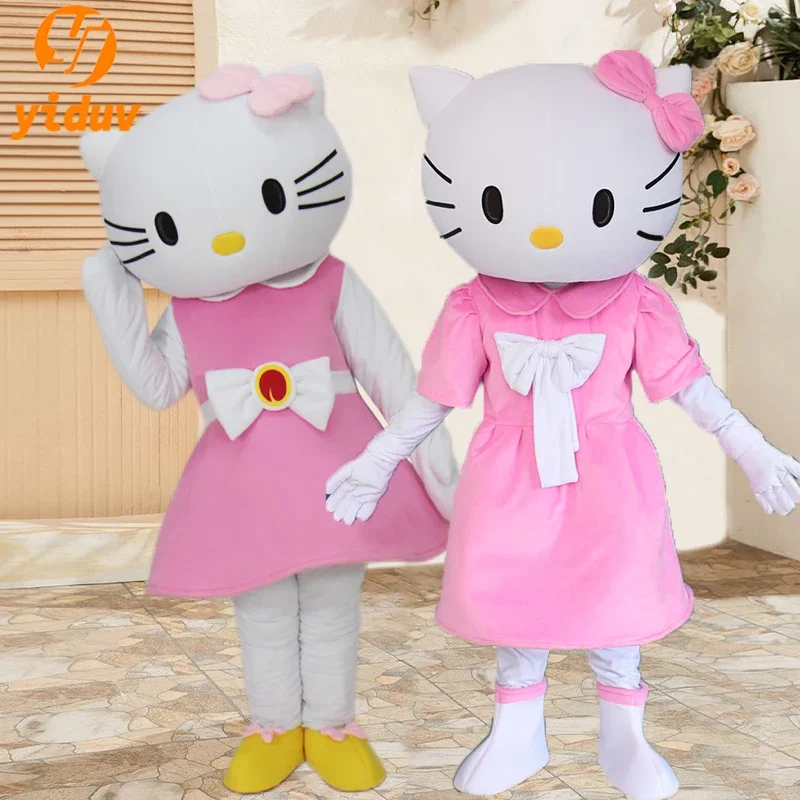 MINISO-Hello-Kitty-Mascot-Costume-Pink-Cat-Mascot-Costume-Advertising ...
