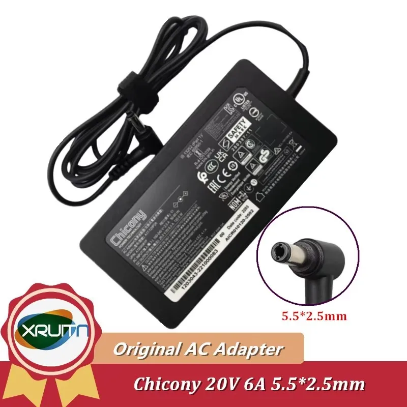 Genuine Chicony A17-120P2A A120A057Q 120W AC Adapter 20V 6A Charger For Intel NUC 12 Pro Kit ...
