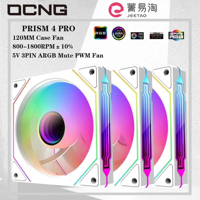 OCNG-Prism-4-Pro-PC-Case-Fan-ventilador-silencioso-120mm-5V-3Pin-ARGB-C ...
