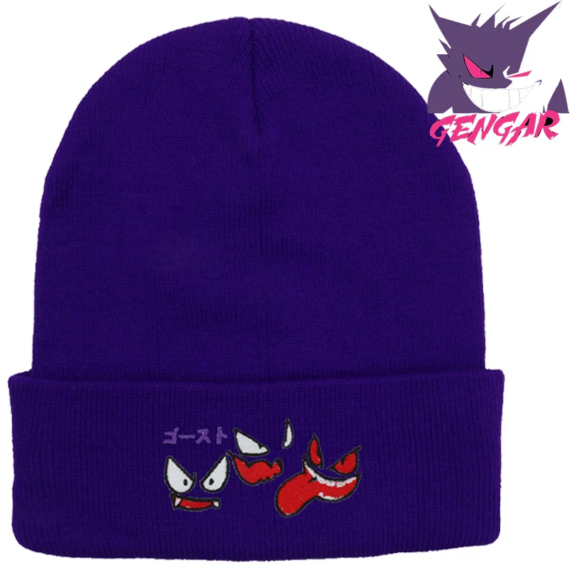 Gengar Solid Color Beanies Knitted Hats Women Men Outdoor Winter New ...