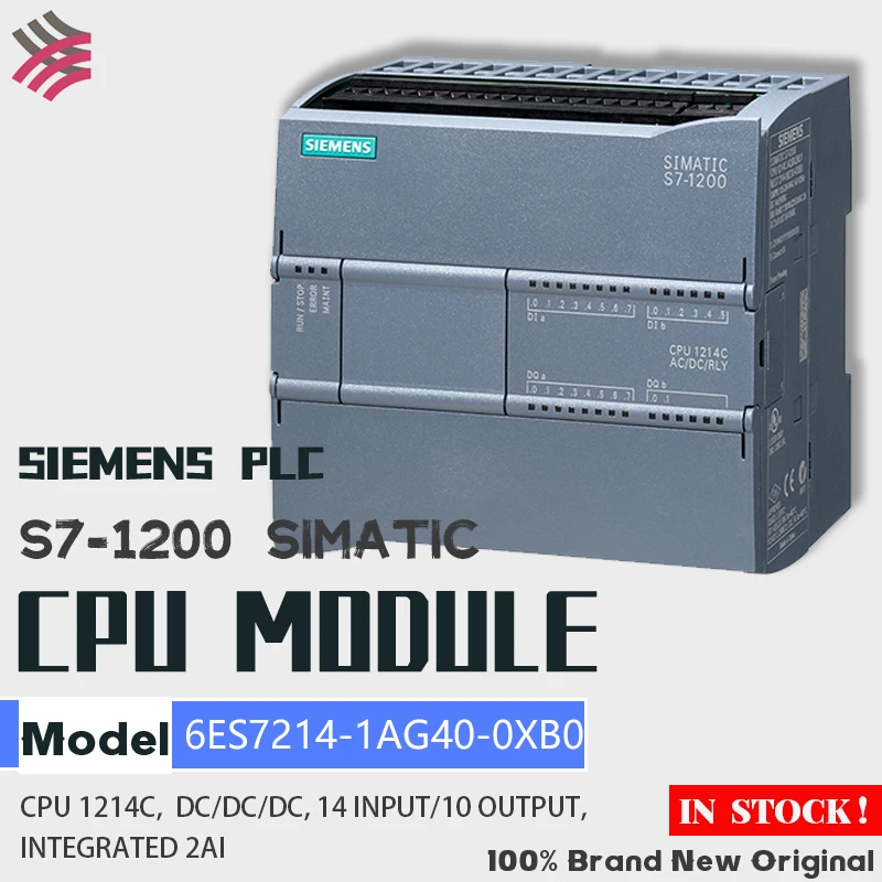 Siemens Simatic S7-1200 Plc 1214c Cpu Modelo 6es7214-1ag40-0xb0 Dc/dc ...