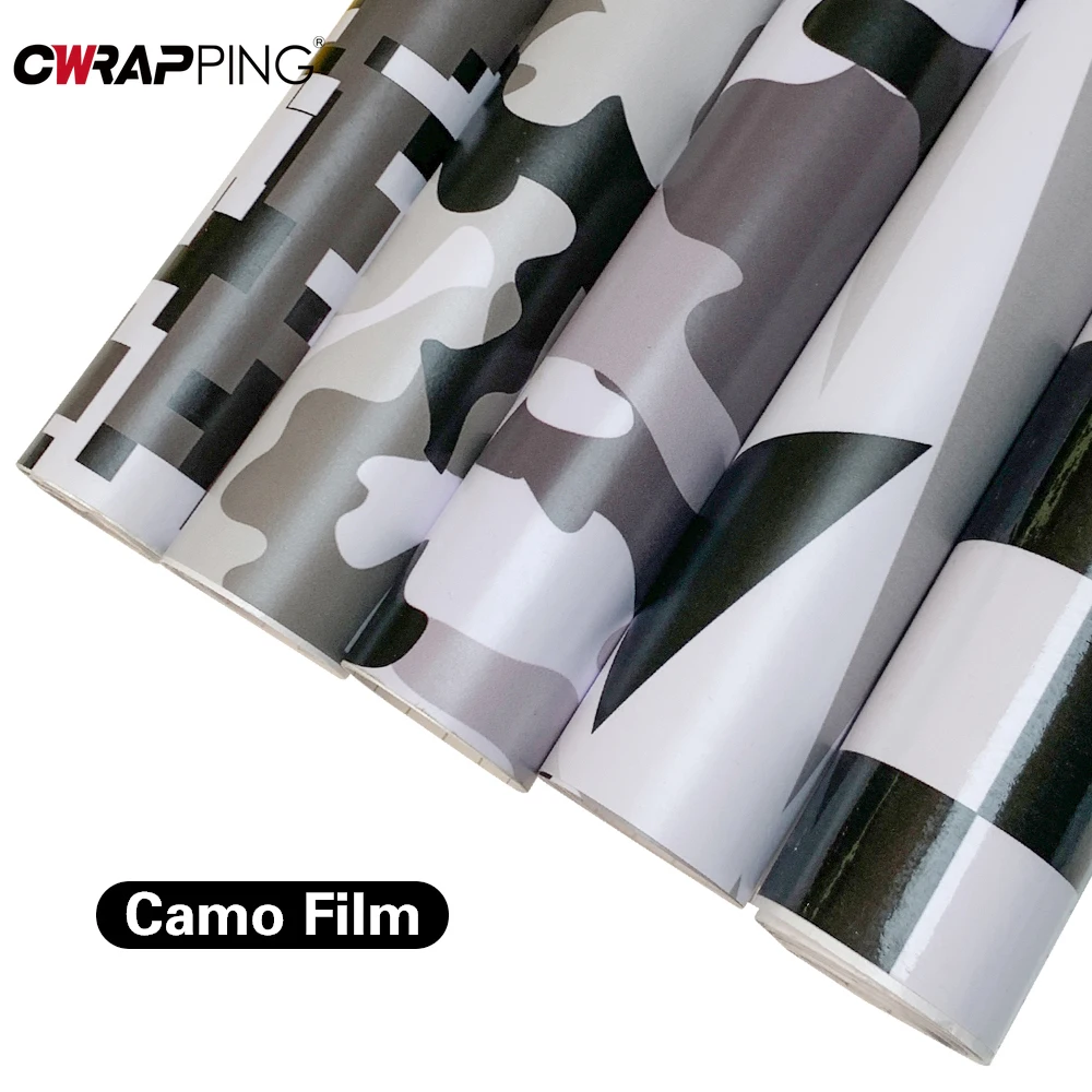 Car-Black-White-Series-Camouflage-Sticker-Self-Adhesive-Waterproof-Camo ...