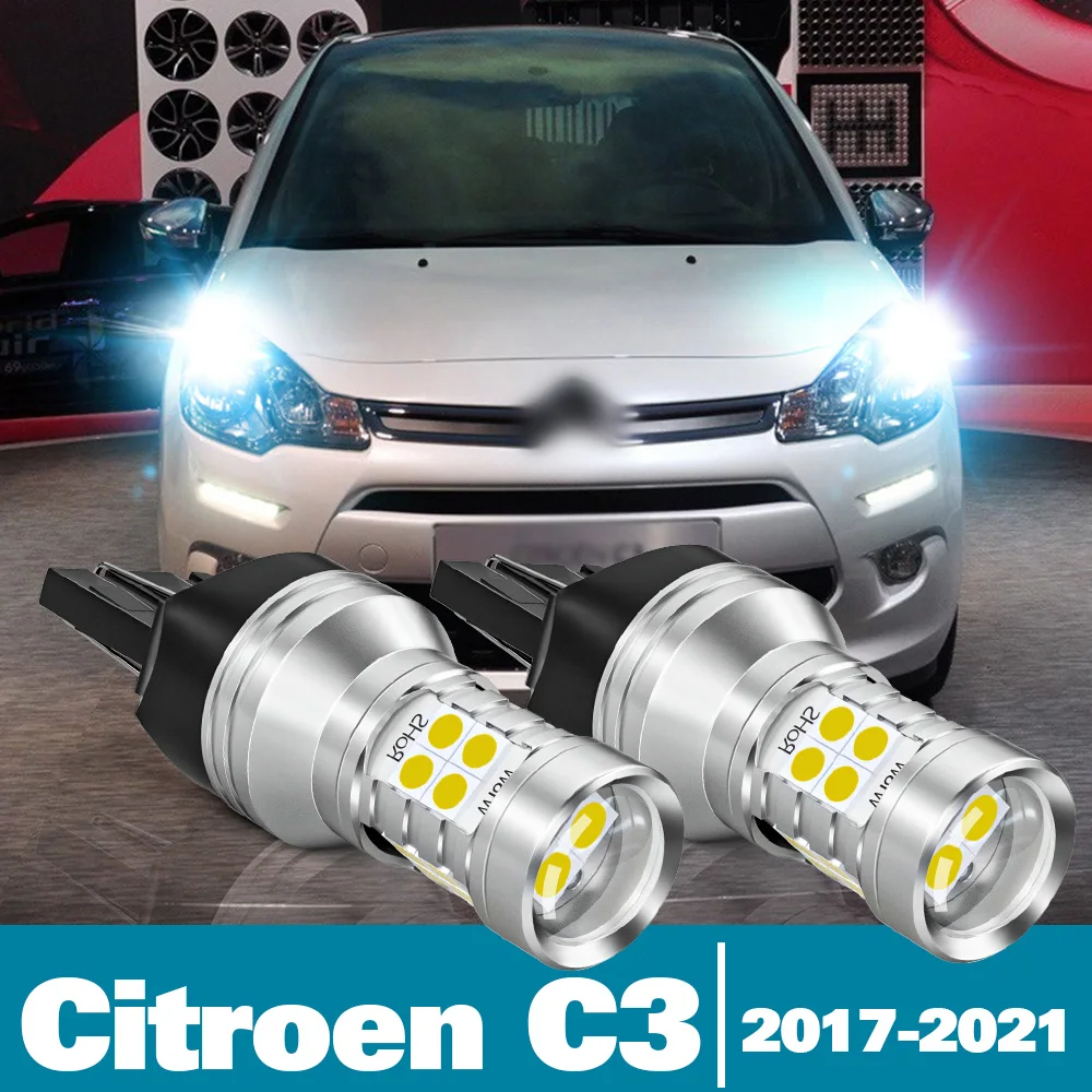 2 pçs led luz de circulação diurna drl para citroen c3 acessórios 2017 ...
