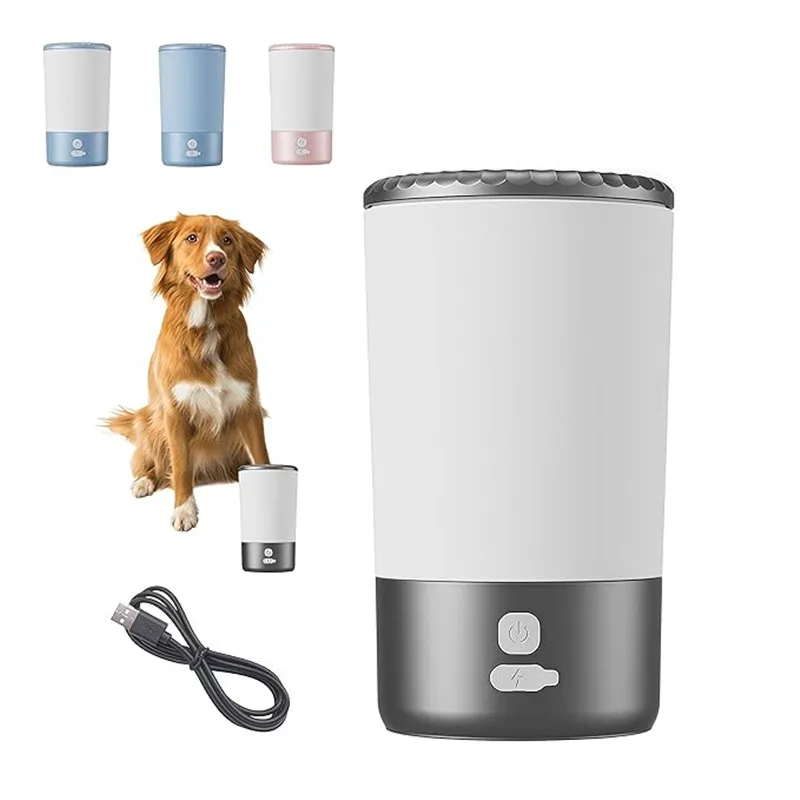 Pet Paw Cleaner Machine Automatic, Portable Dog Cat Washer Cup with ...