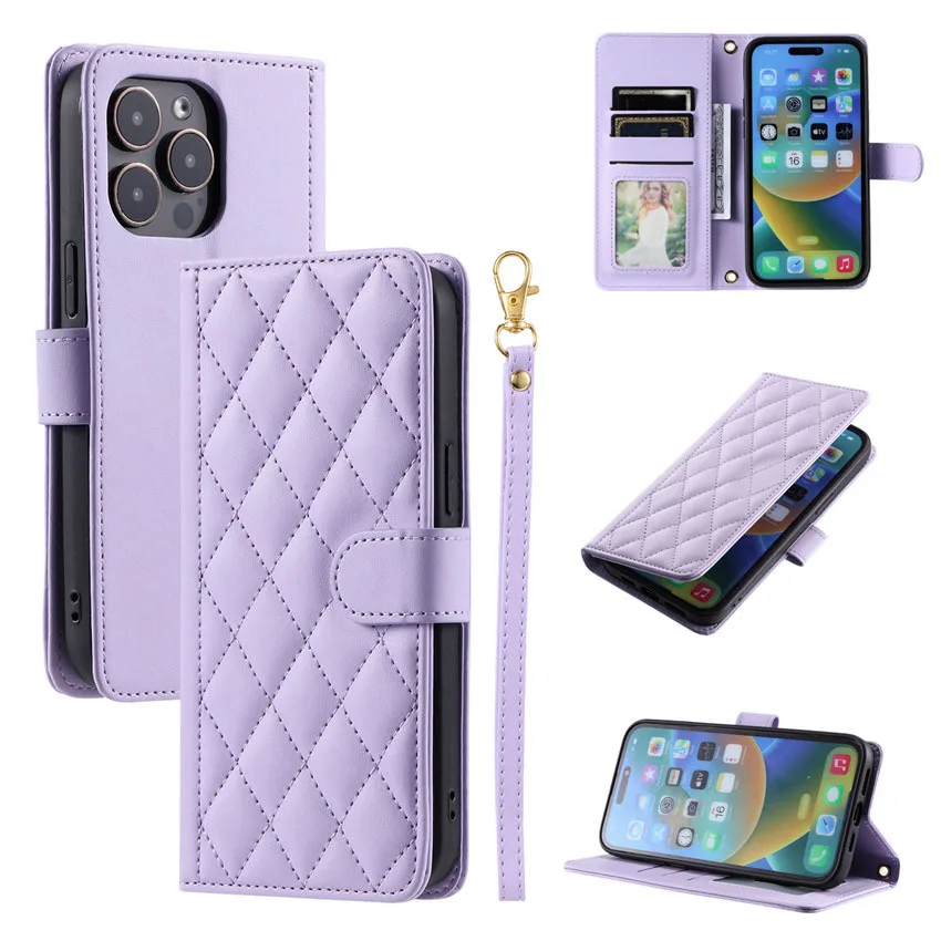 Flip Leather Wallet Magnetic Phone Case with Stand and Card Slots ...