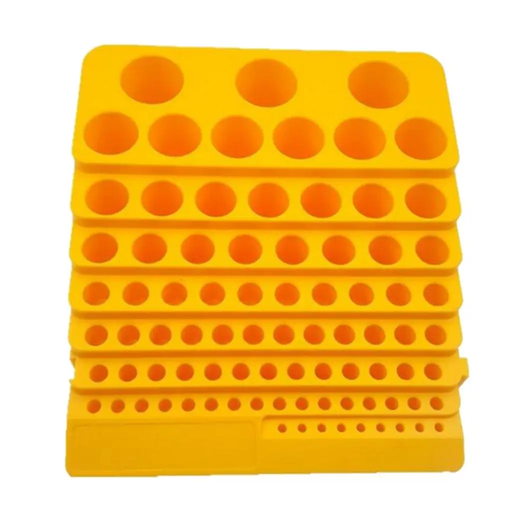 Universal-Round-Yellow-Drill-Bit-Storage-Case-Rotary-Tool-Rack-Saving ...