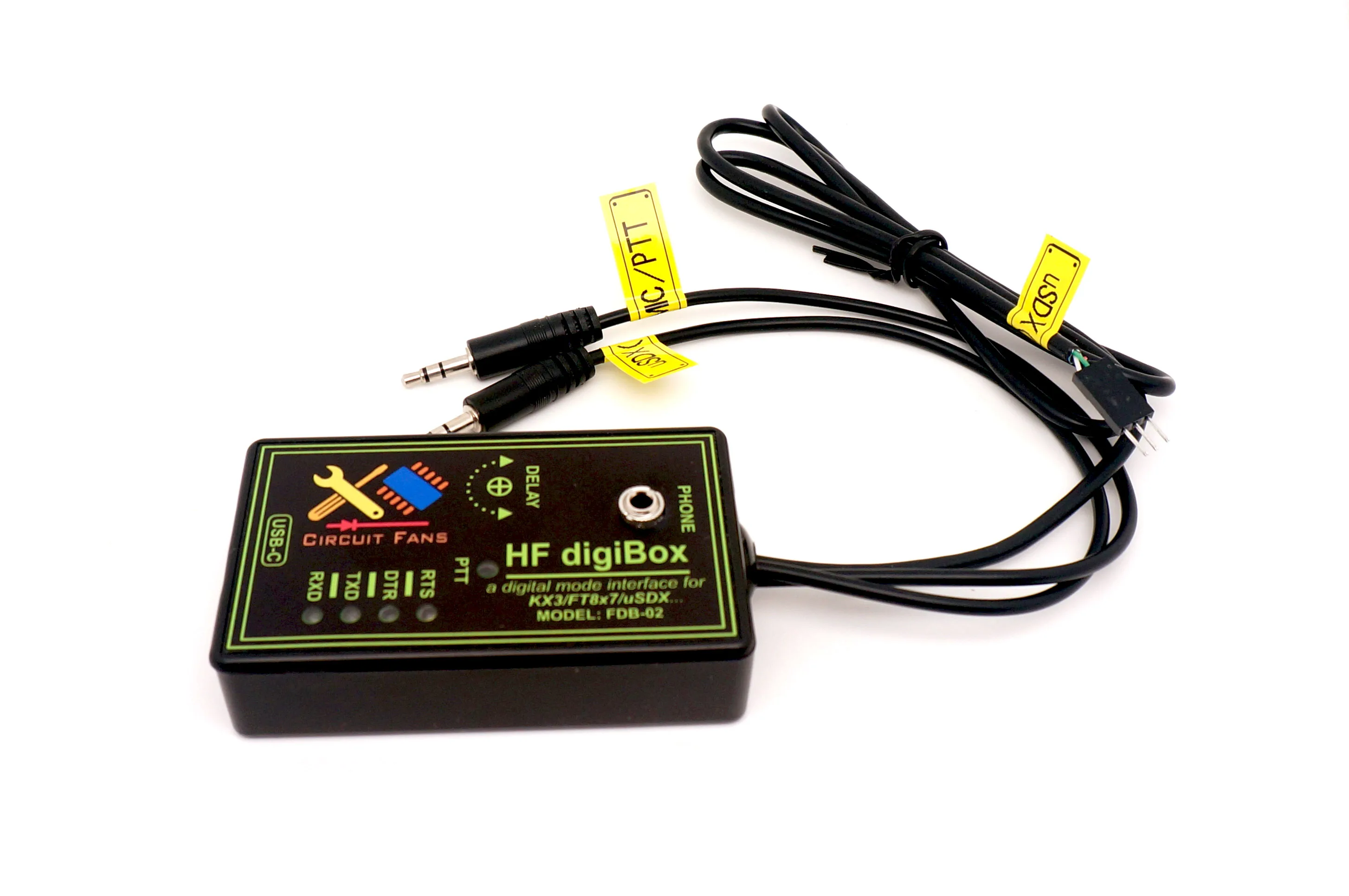 Interfaz de tarjeta de sonido con modos Digi, Radio Ham, SSTV, FT8, RTTY, etc.