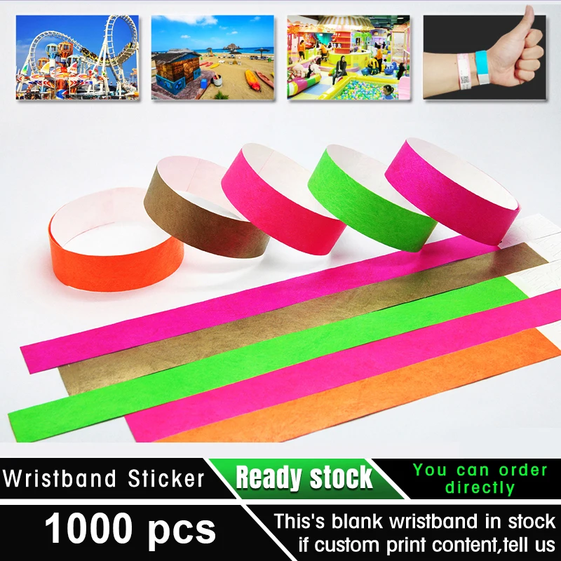1000pcs events wristband bracelets sticker,hand wrist waterproof ...