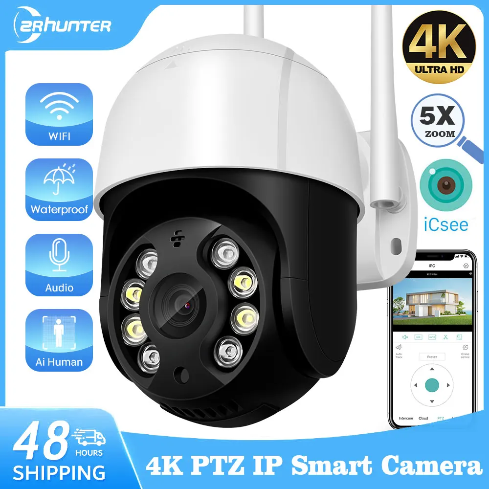 ZRHUNTER IP Camera 8MP 4K Smart Home Security CCTV WiFi Video ...