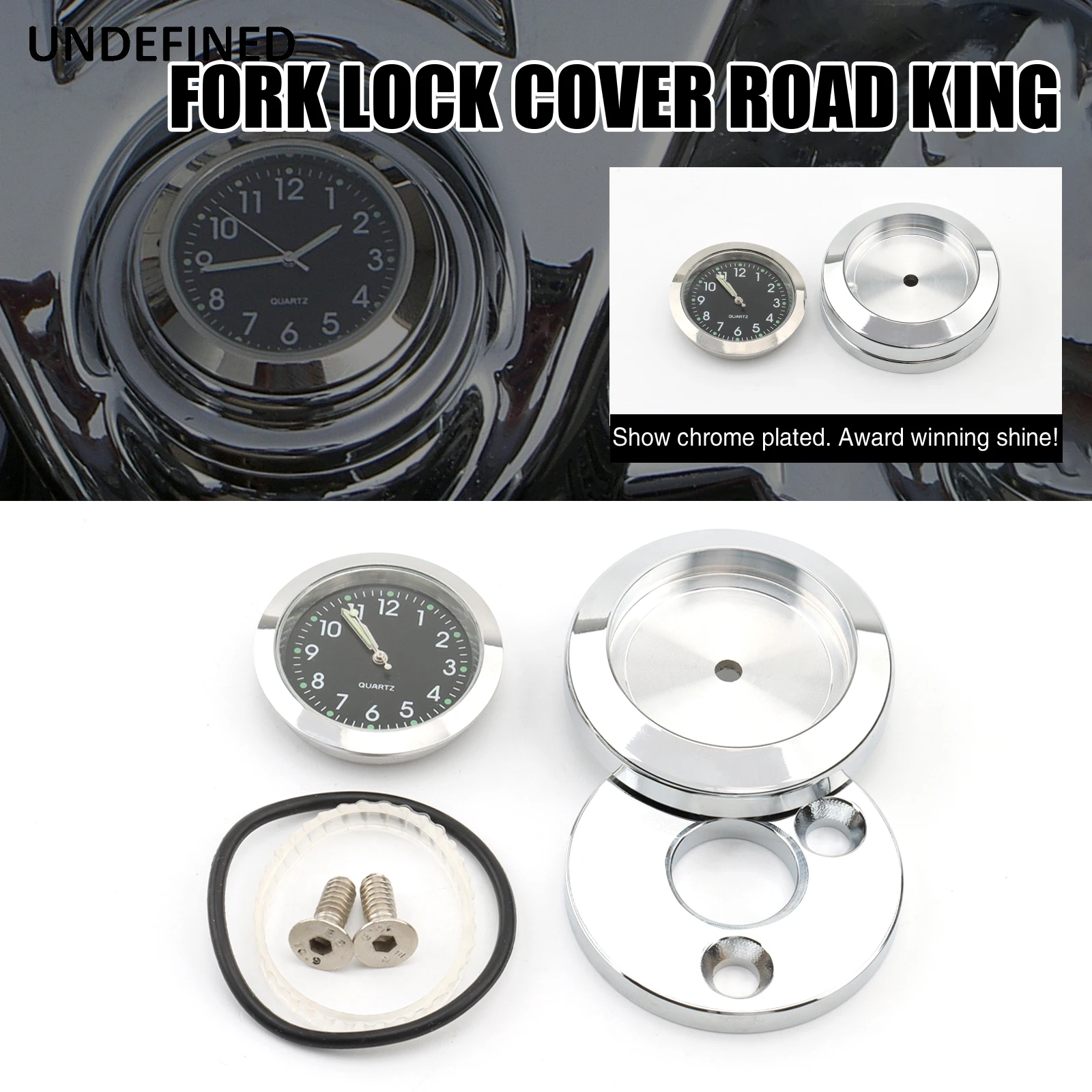 Motorcycle-Fork-Lock-Clock-Cover-For-Harley-Road-King-Special-CVO-FLHR ...