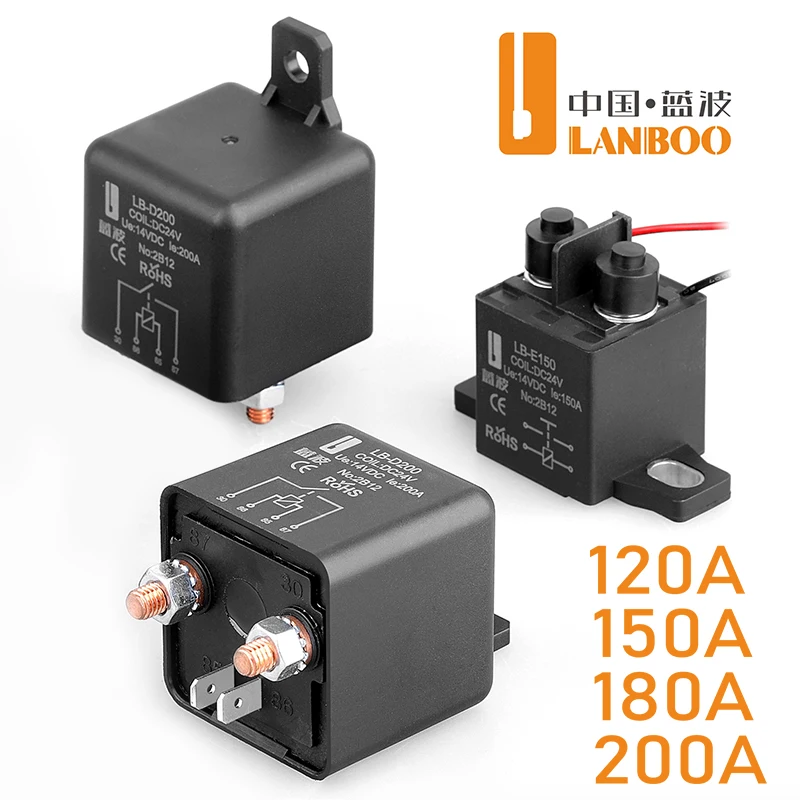 LANBOO-120A-150A-180A-200A-High-power-start-relay-Car-relay-DC12V-24V ...