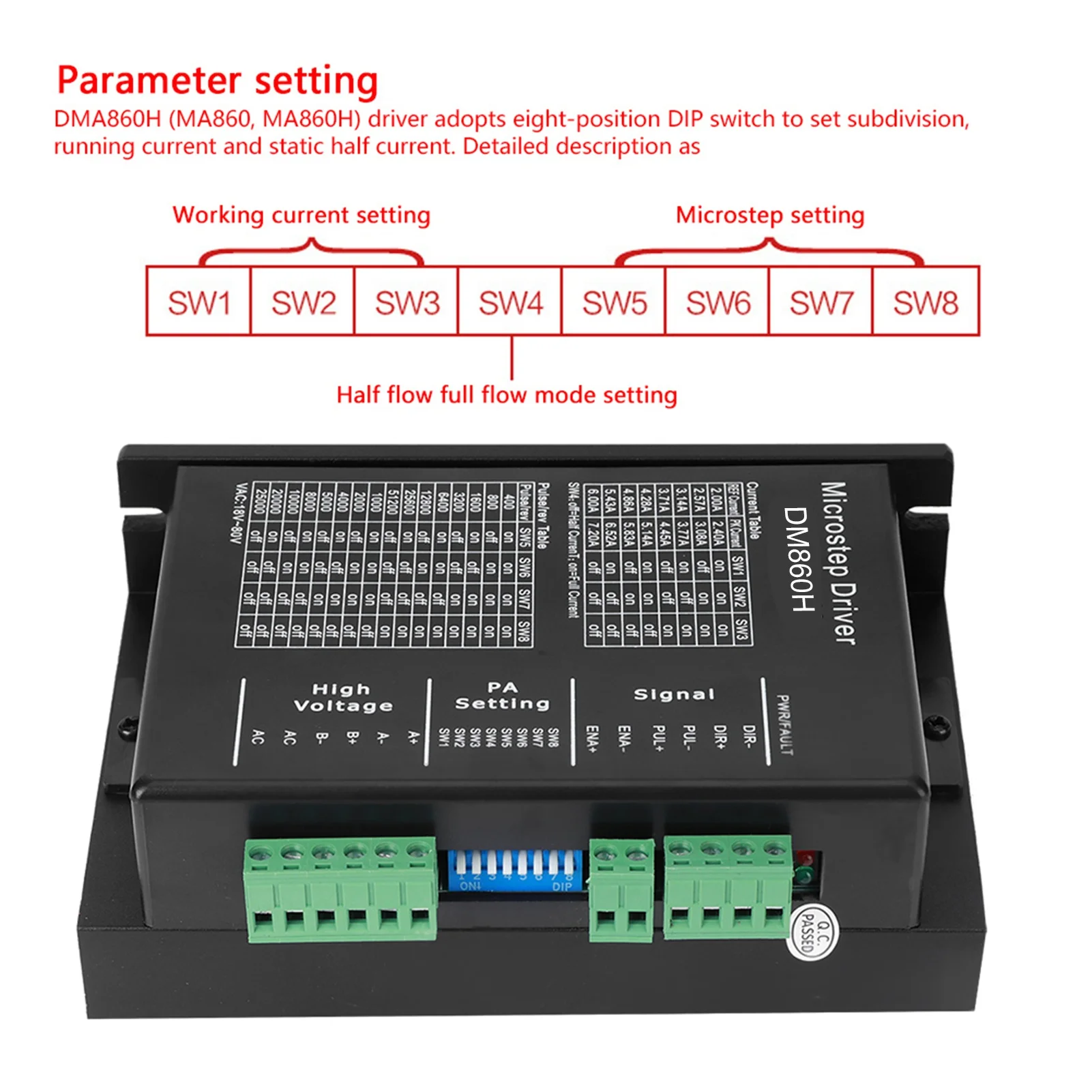 DM860H Stepper Motor Driver for Embroidery & CNC Machines