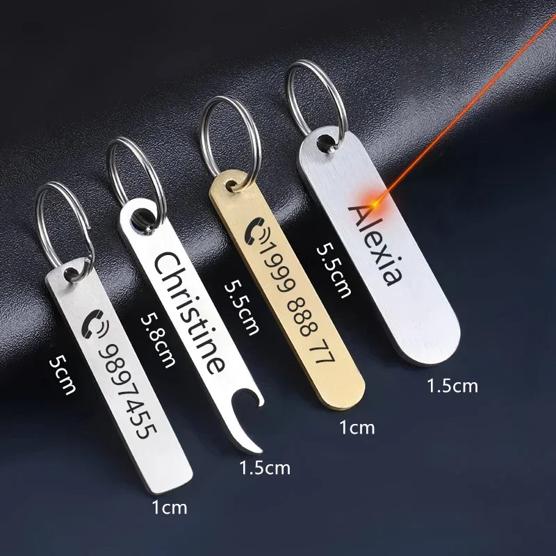New-Stainless-Steel-Anti-lost-Phone-Mobile-Number-Name-Tag-Custom ...