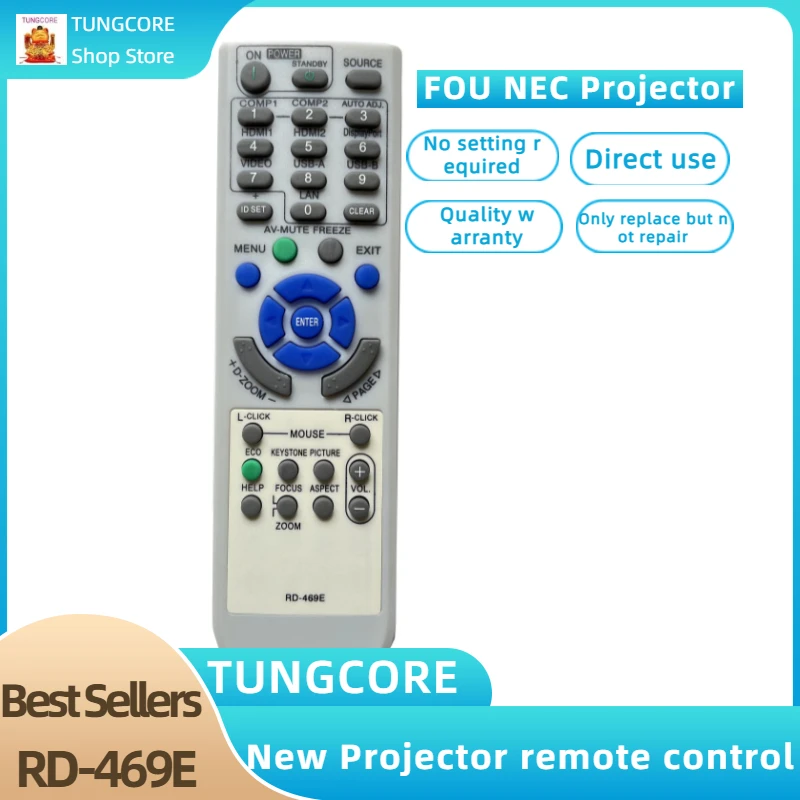 New-RD-469E-projector-remote-control-for-Nec-RD-448E-RD-445E-RD-443E ...