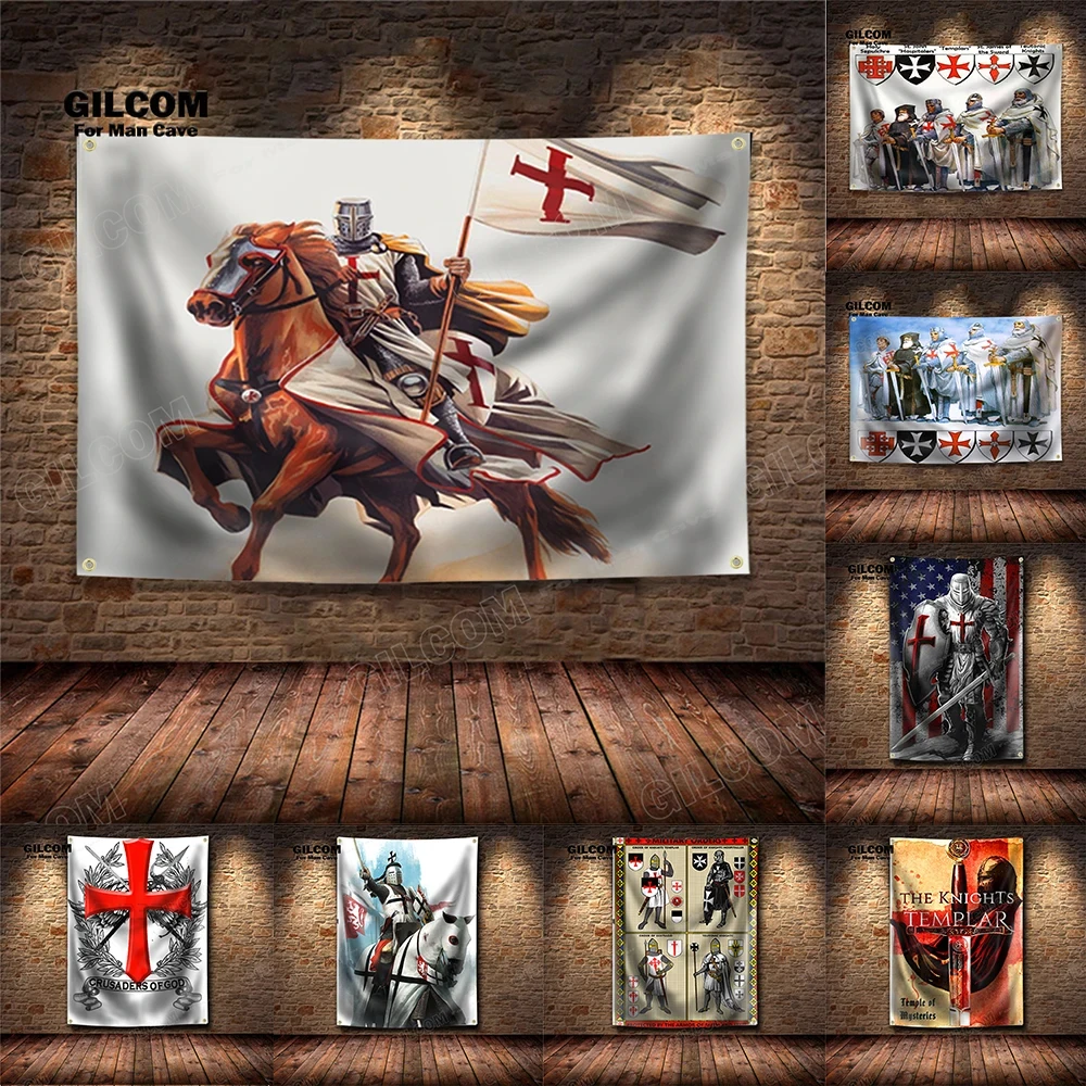 3x5 Ft T-The Knights Templar Banners Rovers Racing Flag Polyester ...