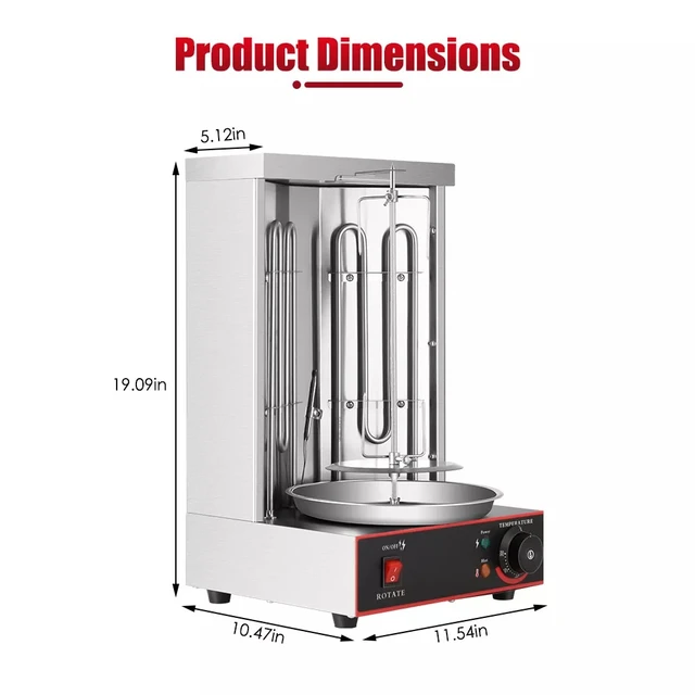 Shawarma Machine Dimensions