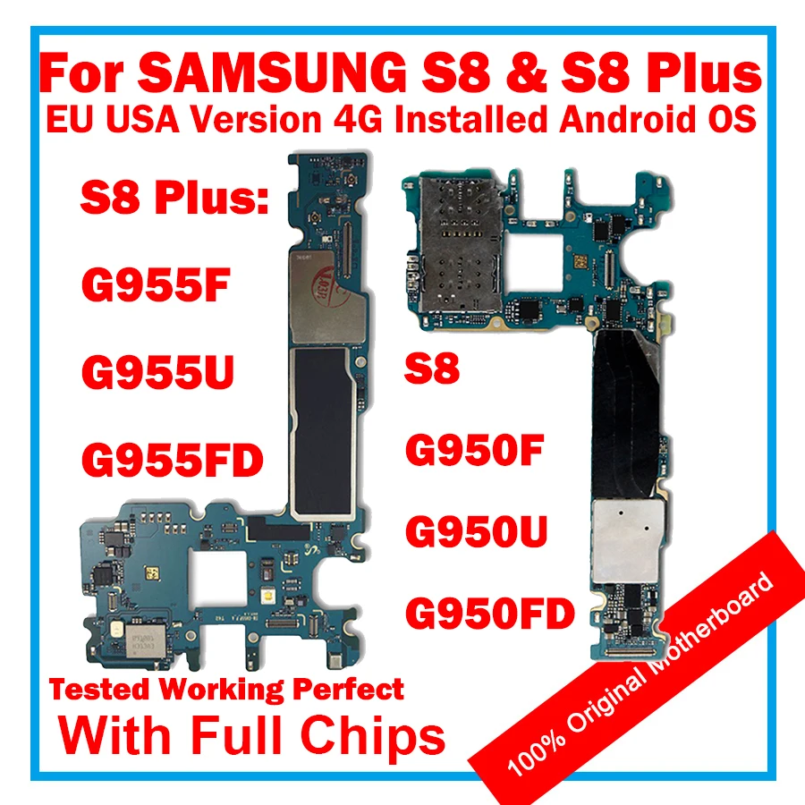 삼성 갤럭시 플러스 G955F G955FD G955U 64GB 싱글/듀얼 SIM 용 오리지널 S8 G950F G950FD ...