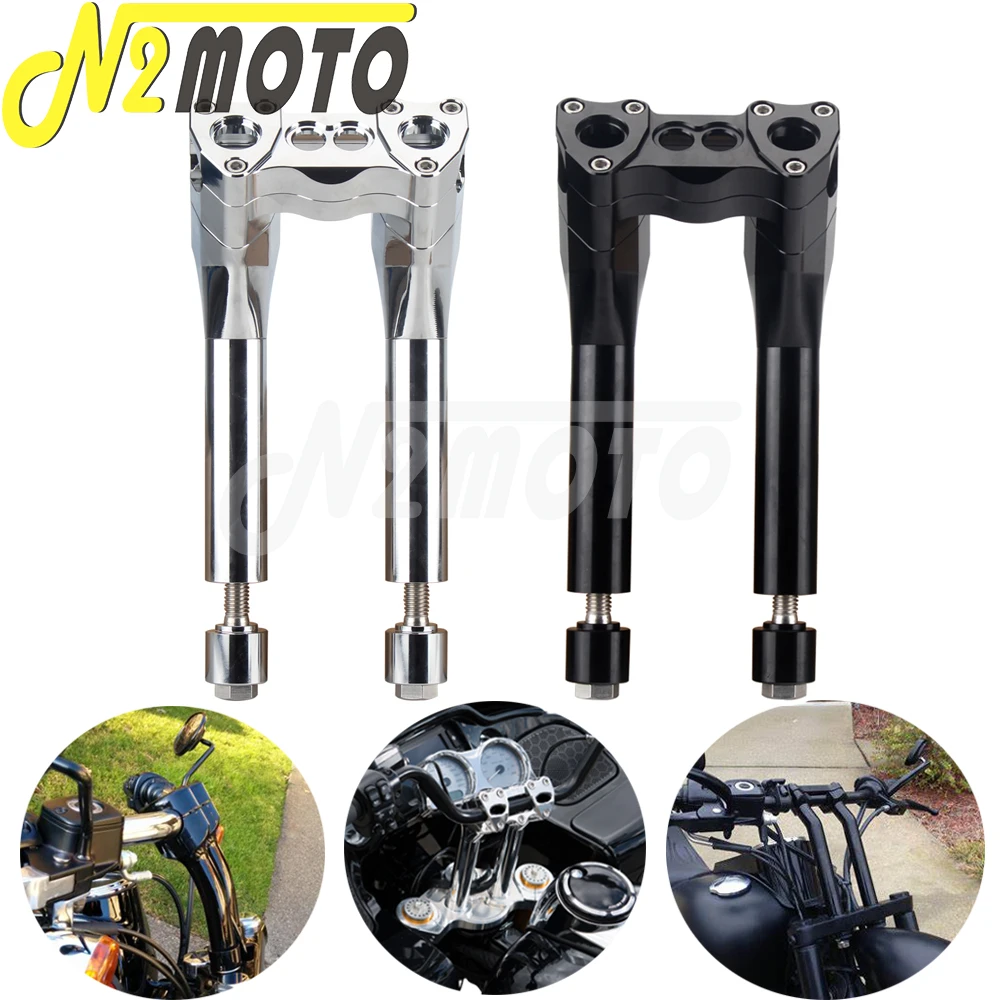 Motorcycle-Top-Clamp-3-5-Center-Modular-Risers-Upright-Handlebar-Riser ...