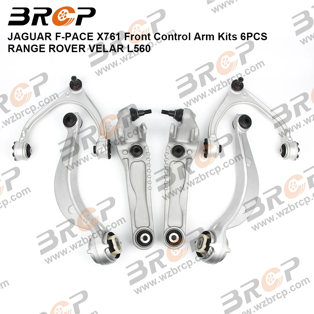 BRCP-6-Pieces-Front-Suspension-Control-Arm-Kits-For-Jaguar-F-Pace-X761 ...