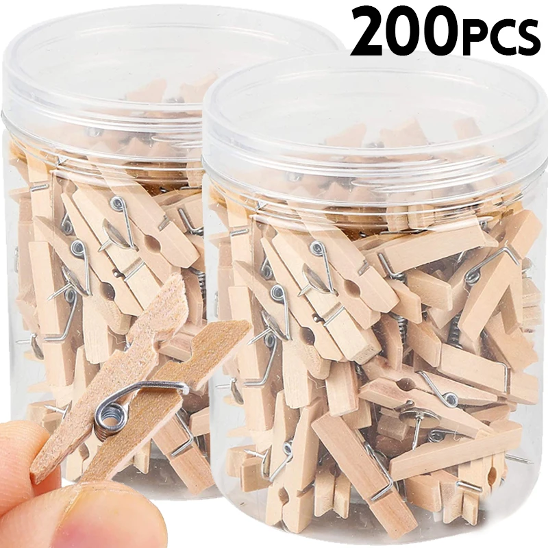 50-200pcs-Wooden-Photo-Clips-Mini-Clothespin-Clip-Memo-Paper-Peg-DIY ...
