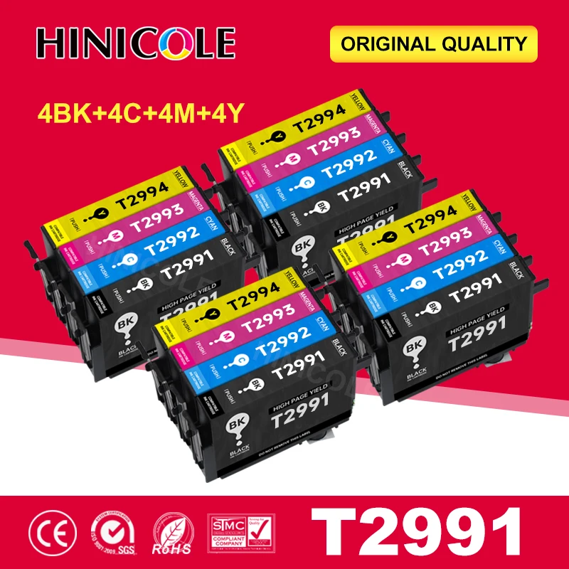 Hinicool-cartucho de tinta para impresora Epson T2991XL, cartucho de ...