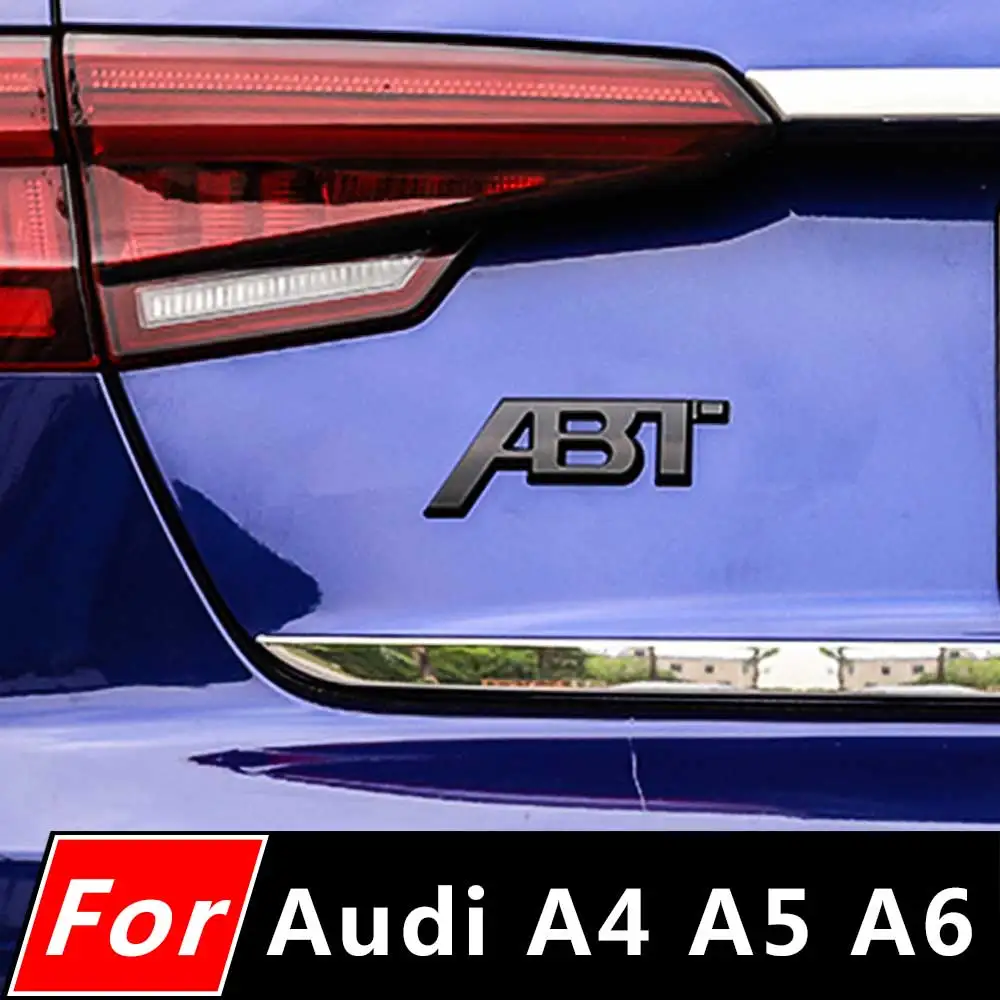 For VW Audi Q3 Q5 Q7 A3 A4 A5 A6 Chrome Black Letters Emblem for ABT ...