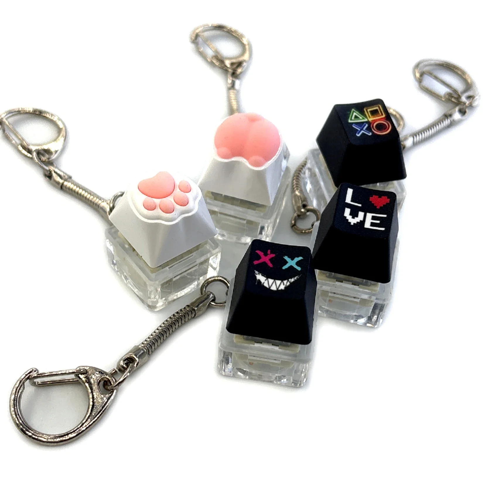 Keyboard-Key-Chain-Toy-Stress-Relief-Fidget-Button-Keycap-Fidget ...