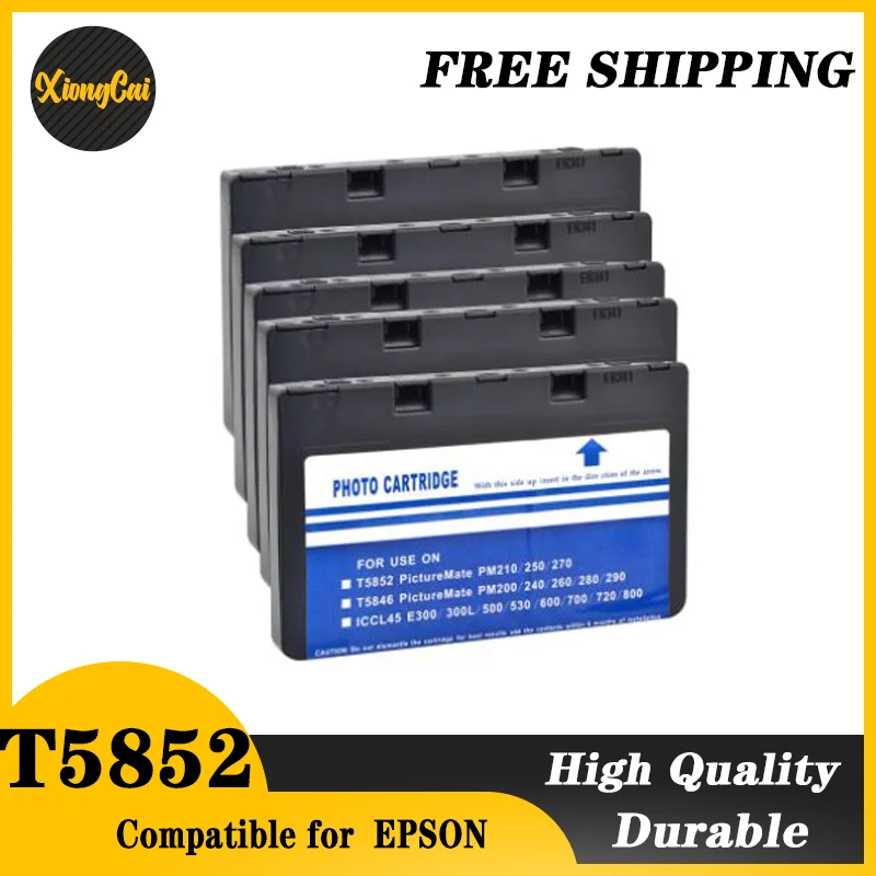 XiongCai-5Pcs-Compatible-ink-Cartridge-T5852-E-5852-for-Epson-Picture ...