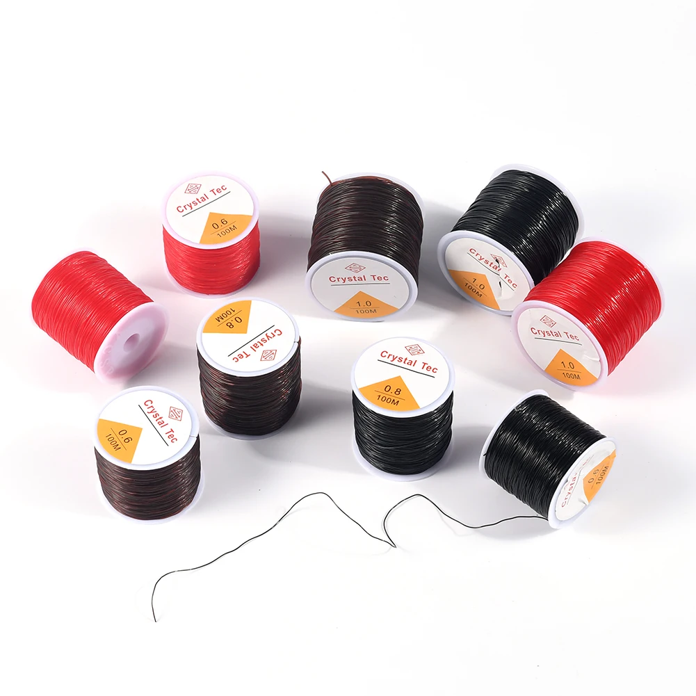 100M/Roll Strong Elastic Crystal Beading Cords for Bracelets Stretch ...