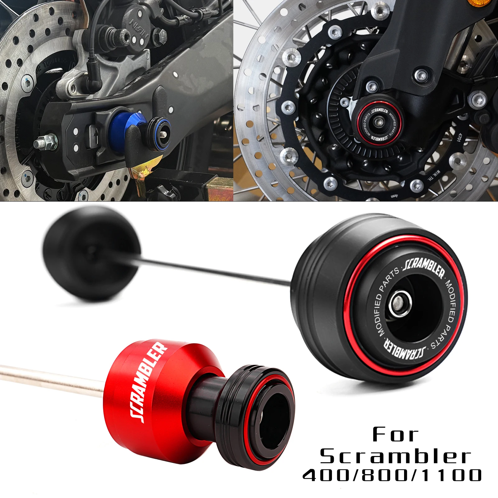 For Ducati Scrambler 400 800 1100 Motorcycle Front Axle Crash ...