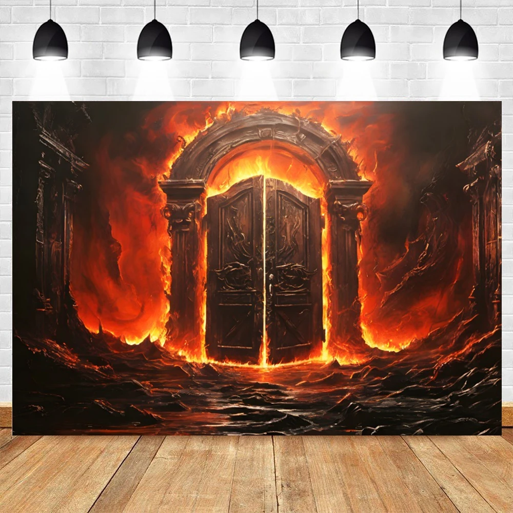 Hell-Gate-Hellfire-Halloween-Backdrop-Grim-Reaper-Hellfire-Flame-Heaven-Hell-Scary-Halloween ...